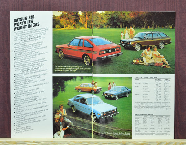 1980 Datsun Dealer Brochure – Sedans, 280-ZX, Trucks – Vintage Art Garage