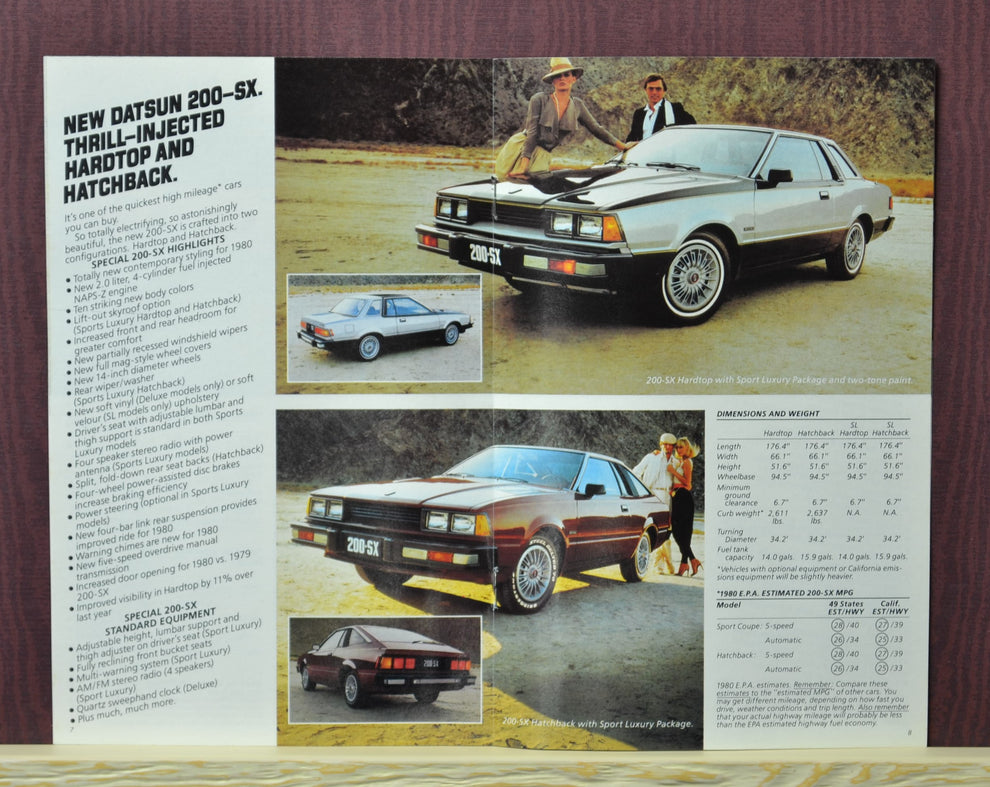 1980 Datsun Dealer Brochure – Sedans, 280-ZX, Trucks – Vintage Art Garage