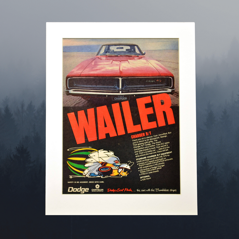 1969 Dodge Charger R/T – Hemi Muscle Car Art | Vintage Art Garage